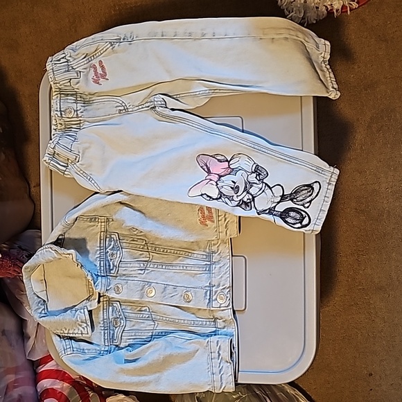 H&M | Matching Sets | Hm Disney Toddler Girl Minnie Mouse Jean Jacket ...